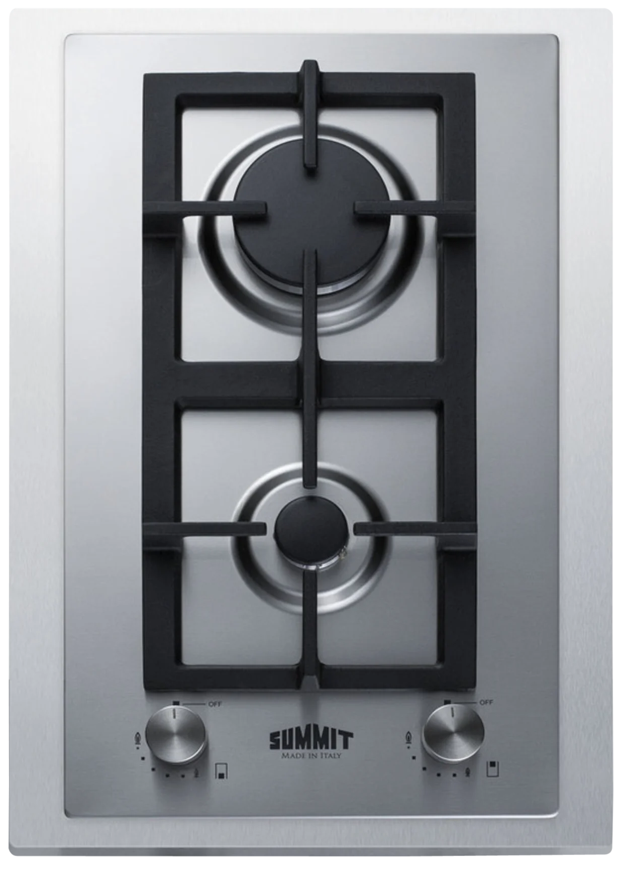 SUMMIT 15" 2-Burner Propane Cooktop, Rapid Burner, Heavy-Duty ...