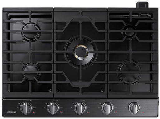 SAMSUNG 36" Smart Gas Cooktop, 22K BTU, Continuous Grates – NA36N7755TG