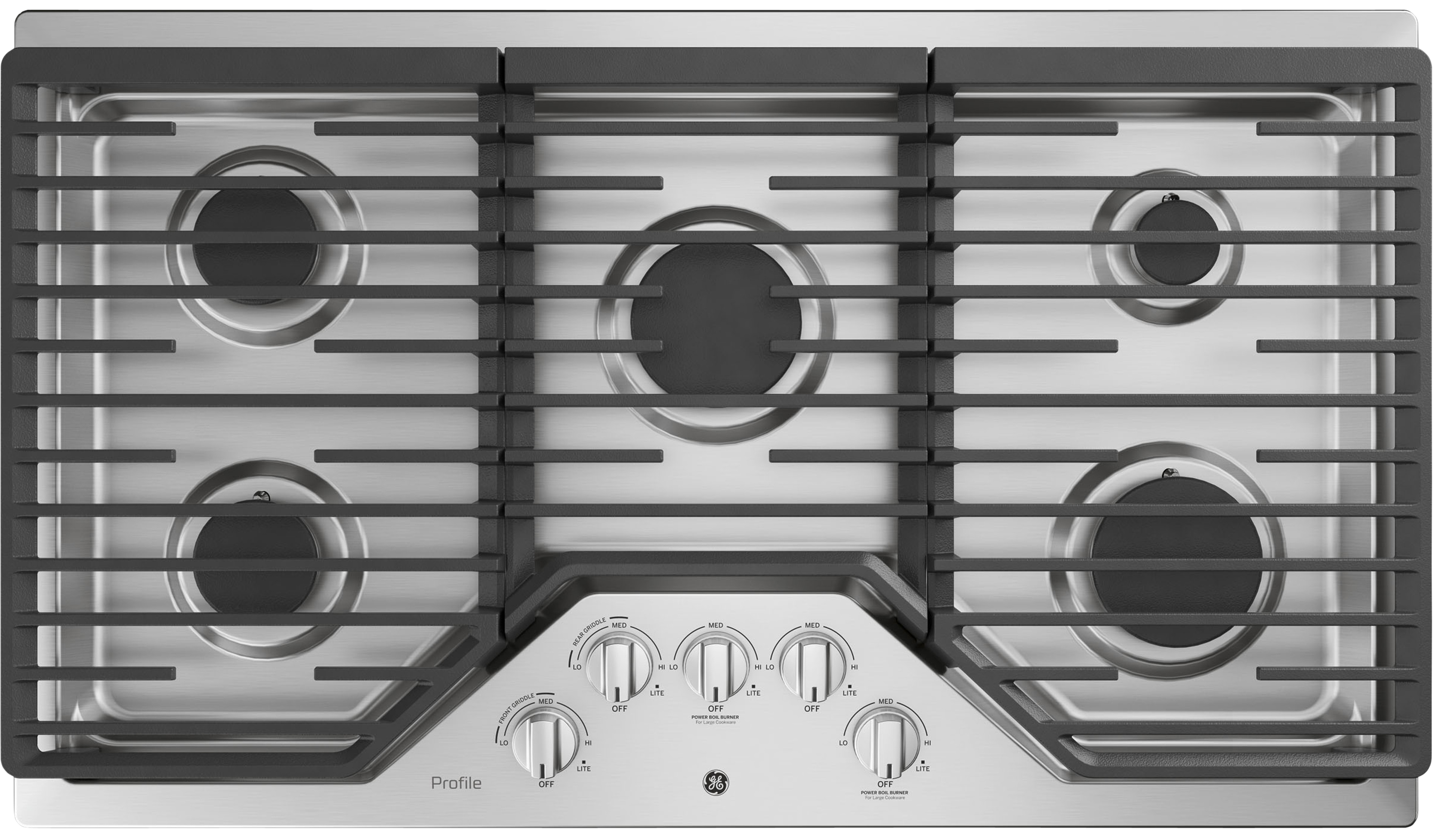GE Profile 36" Gas Cooktop, Five Burners, Power Boil – PGP7036SLSS