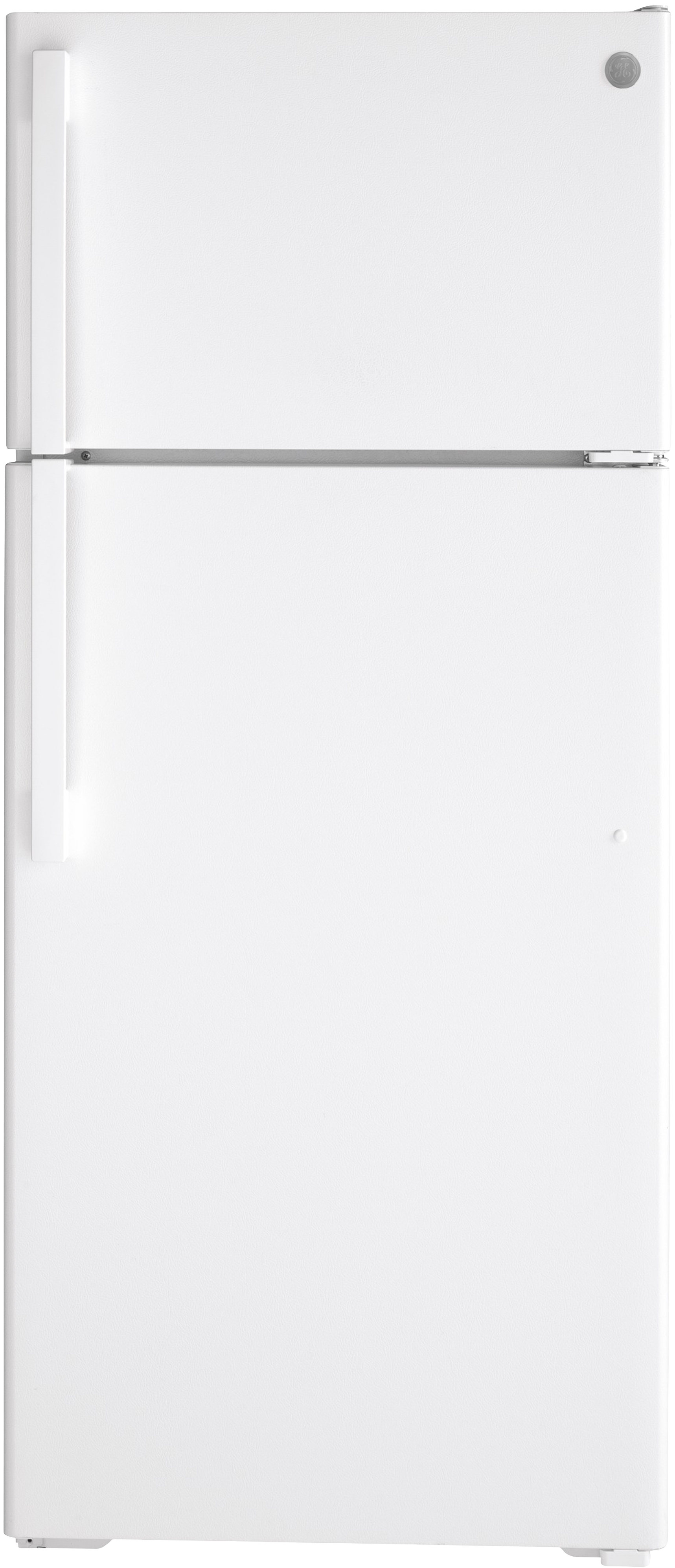 GE 17.5 Cu. Ft. Top-Freezer Fridge, Ice Maker, Deli Drawer – GIE18GTNRWW