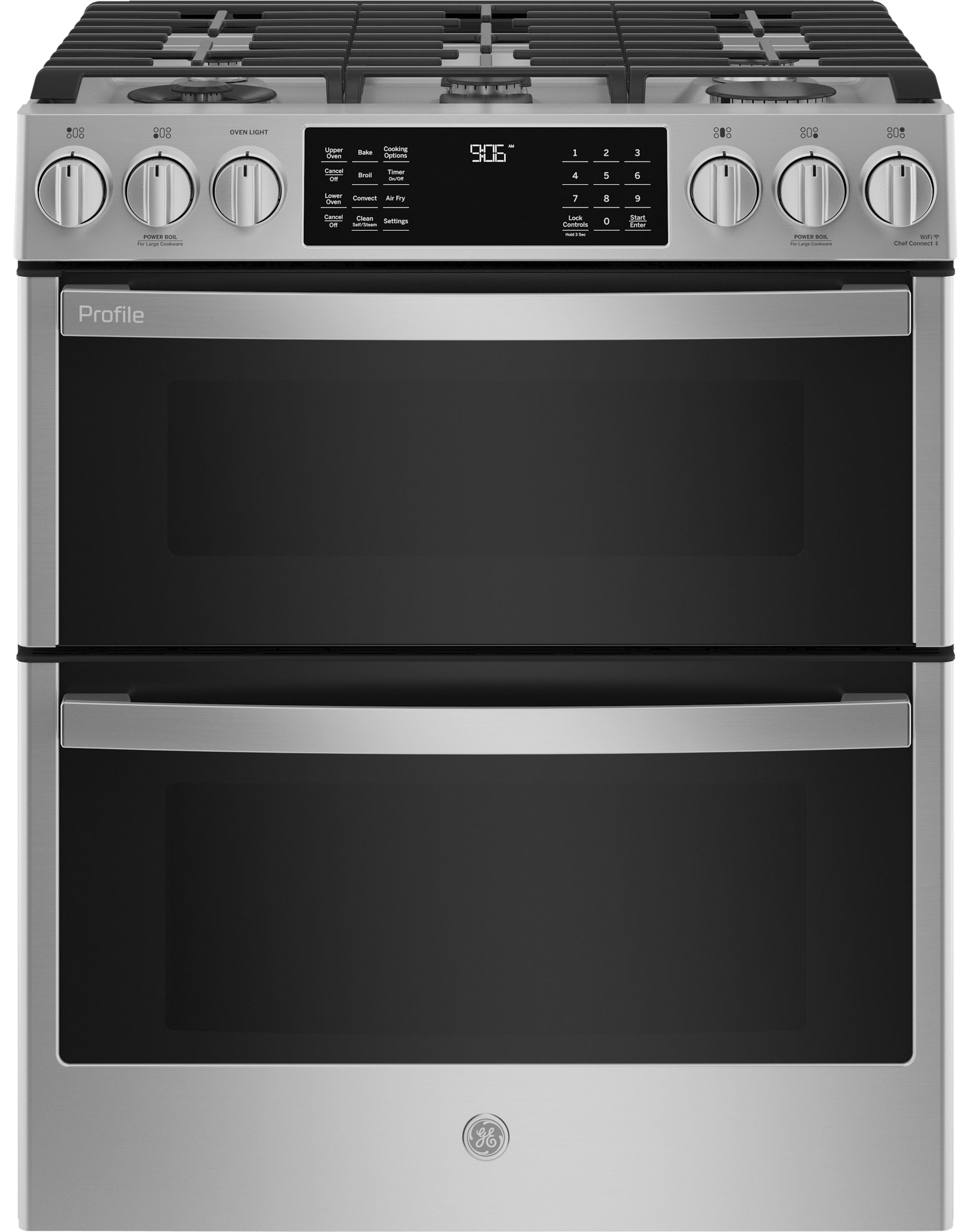 GE Profile 30" Slide-In Gas Range, True Convection, Stainless – PGS960YPFS
