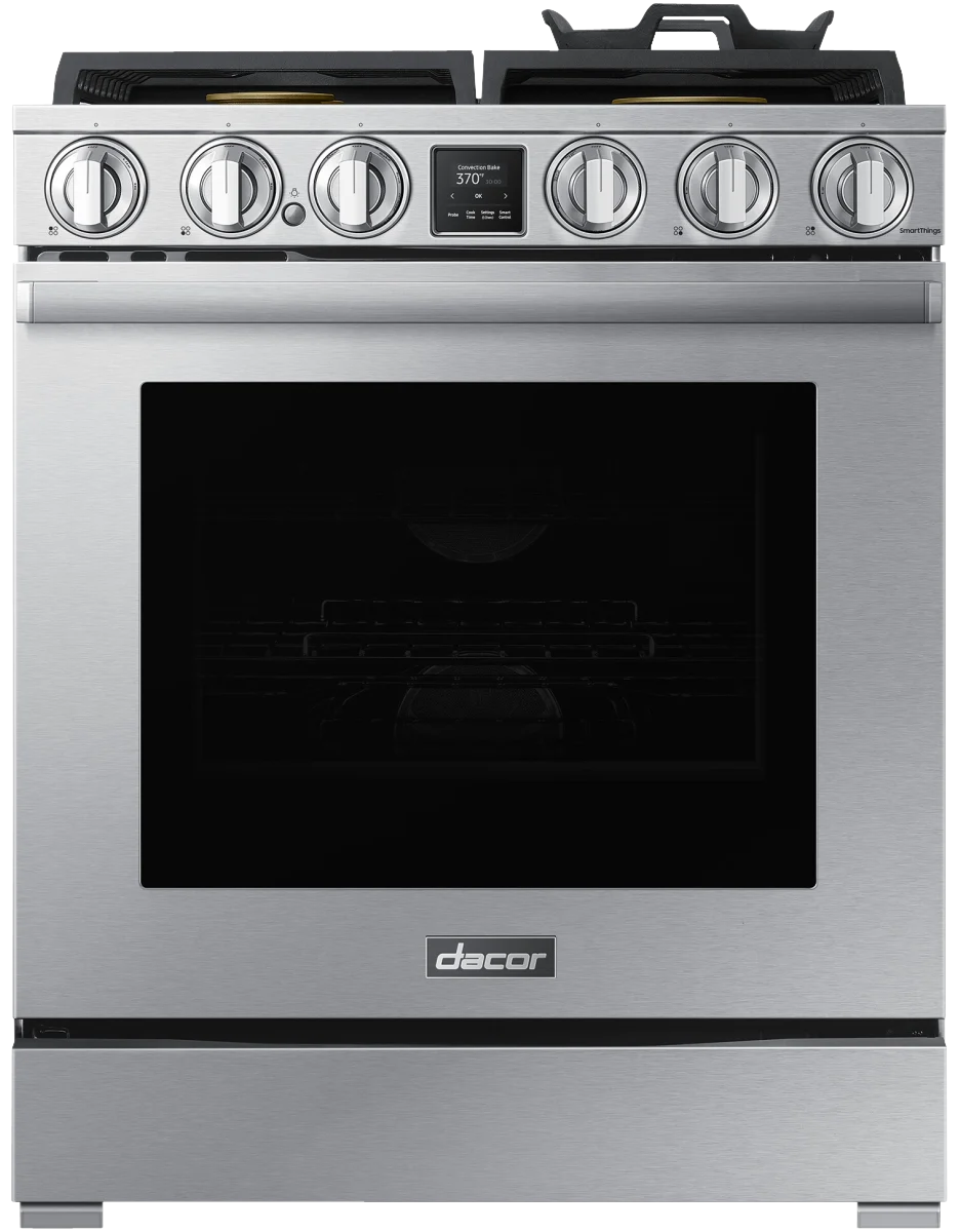 Dacor 30" Dual Fuel Smart Range, 4 Burners, Pure Convection – DOP30T940DS